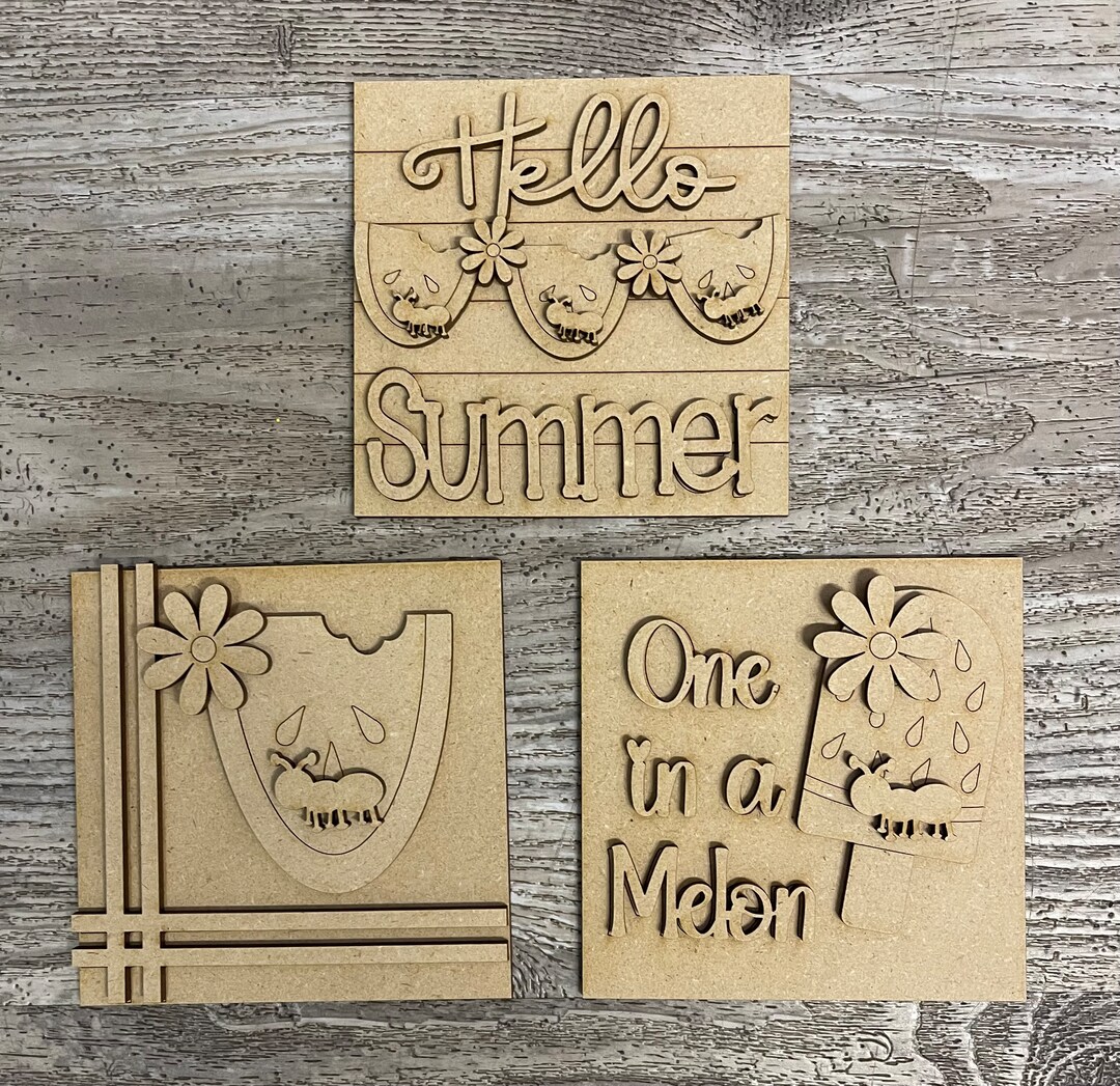 Watermelon Blocks Only Kit, Watermelon DIY Unpainted Wooden Kit, DIY ...