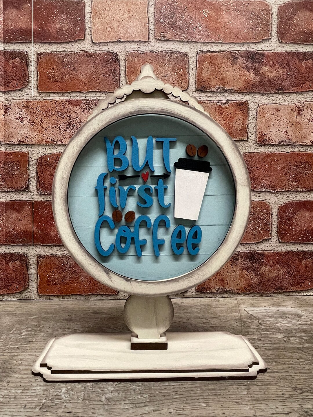 Coffee, but First Coffee Insert for Changeable Sign Only, Unpainted ...