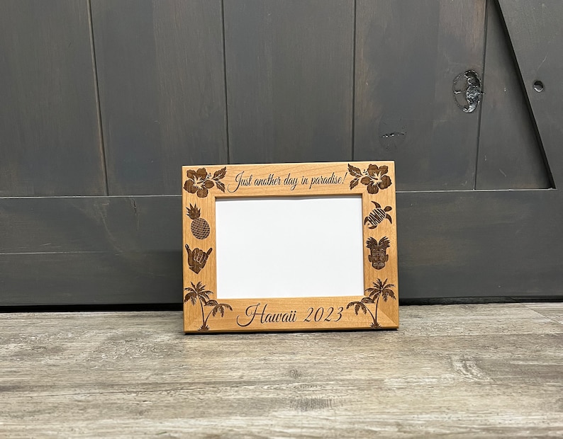 Hawaii Picture Frame 4x6 Vacation Custom Laser Engraved Frame - Etsy