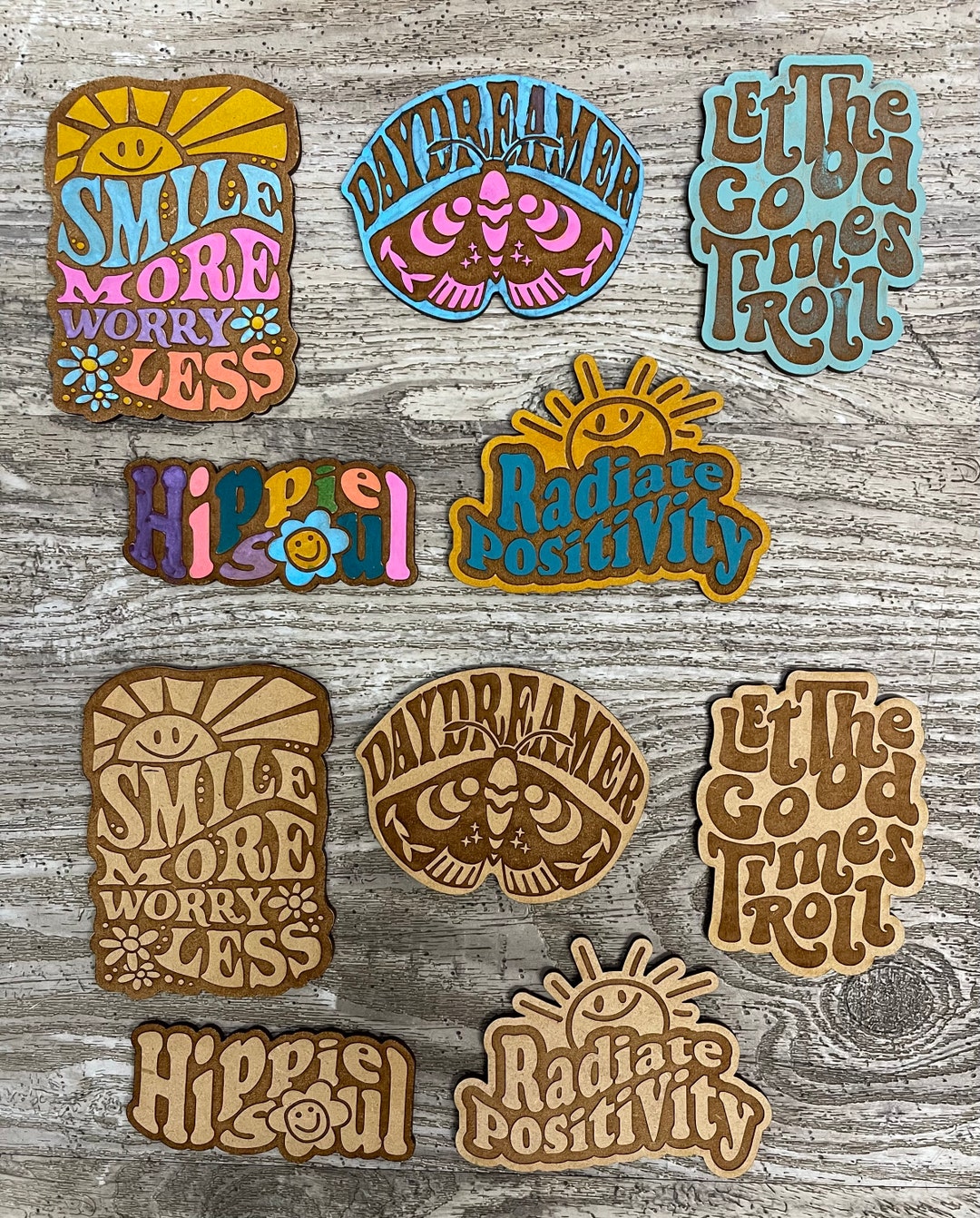 5 Inspiring Saying Engraved Cutouts With 5 Magnets Ready for You to ...