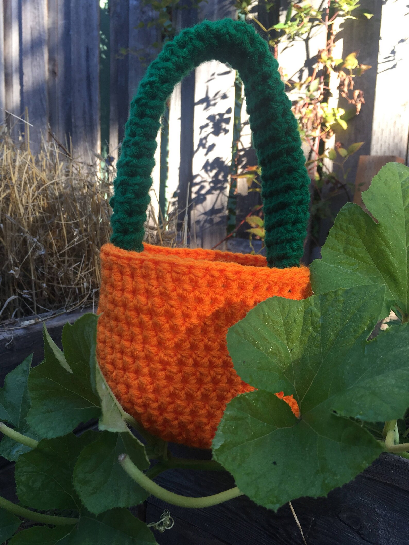 Pumpkin Themed Basket, Crochet Pumpkin Basket, Halloween Trick or Treat ...