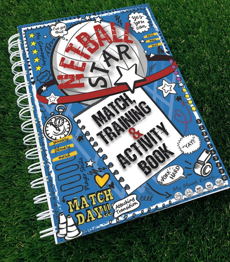 Netball Star: Match, Training and Activity Book | Netball Gift Idea for ...