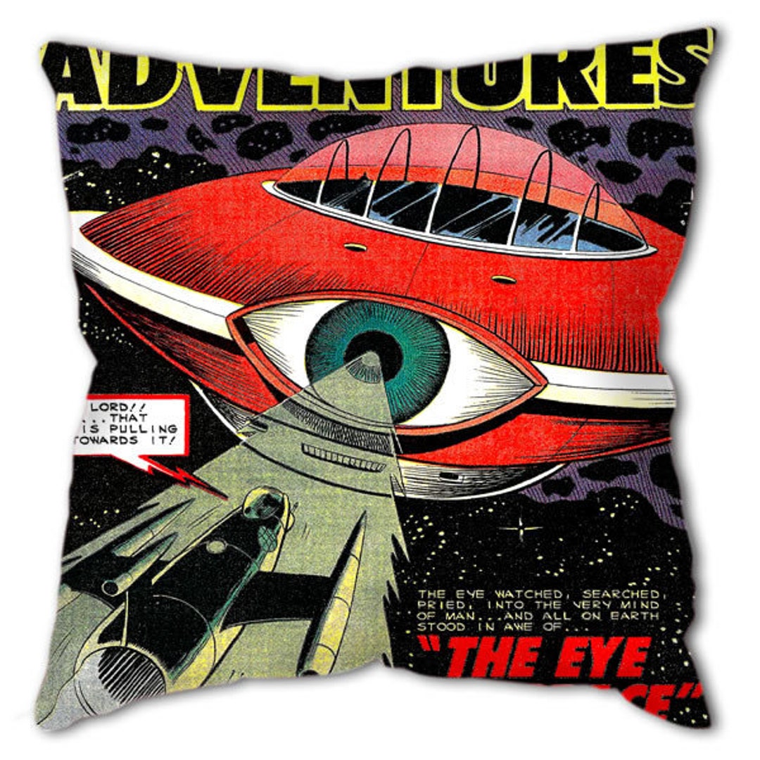 Retro Comic the Eye in Space Pulp Fiction Pillow / - Etsy