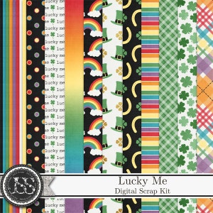 Lucky Me St. Patrick's Day Theme Digital Scrapbook Kit, 12x12 - Etsy