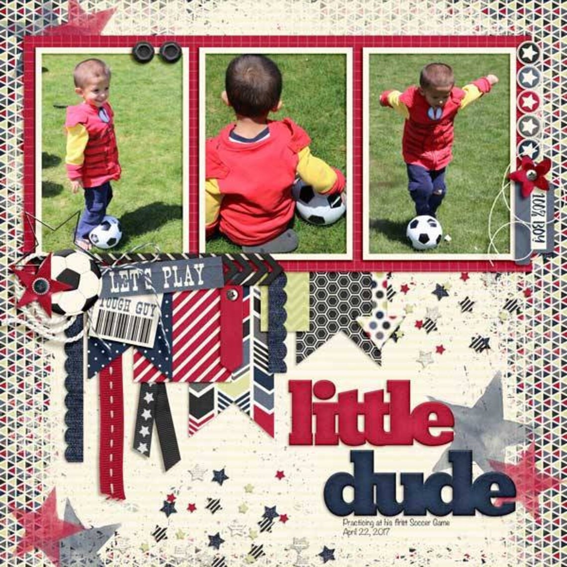 Genuine Boy 12x12 Digital Scrapbook Kit, Masculine - Etsy
