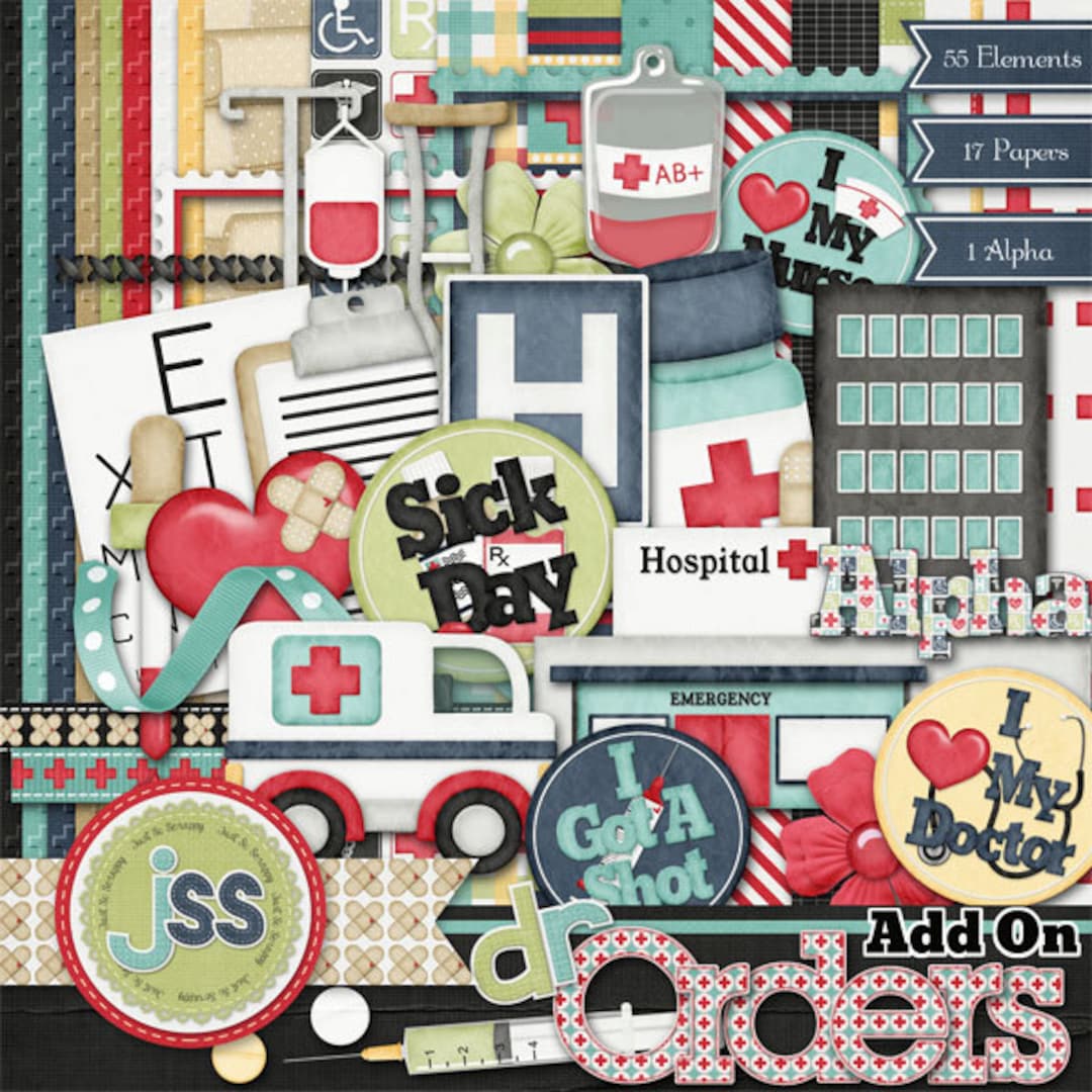 Doctors Orders Add on Digital Scrapbook Kit - Digital Scrapbooking - Etsy