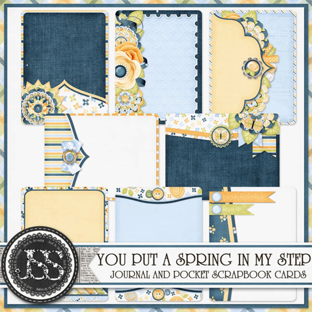 Journal Cards - You Put A Spring in My Step Journal and Pocket ...