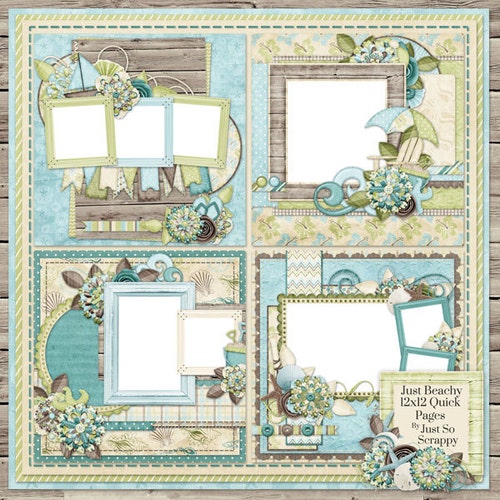 Squeaky Clean Digital Scrapbook Kit 12x12 Quick Pages - Etsy