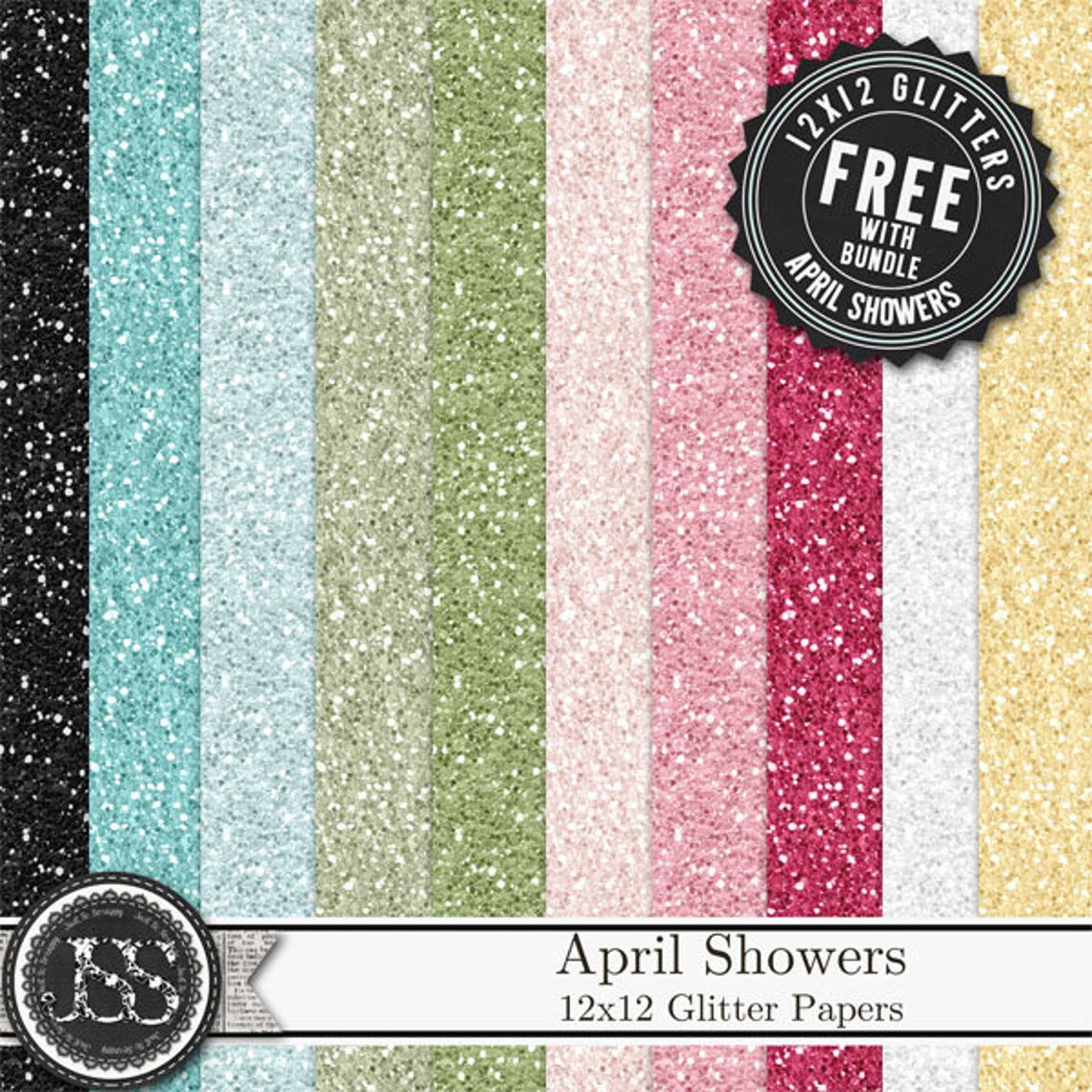April Showers Spring Digital Scrapbook Kit Bundled | Etsy