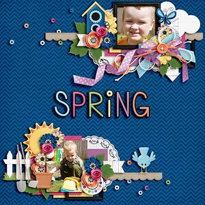 Spring is Here 12x12 Digital Scrapbook Kit - Etsy