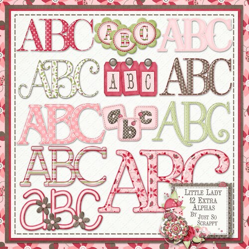 Alphabets Shabtastic Digital Scrapbook Kit Extra Alphabets - Etsy