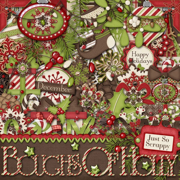 Free Christmas Digital Scrapbooking Downloads