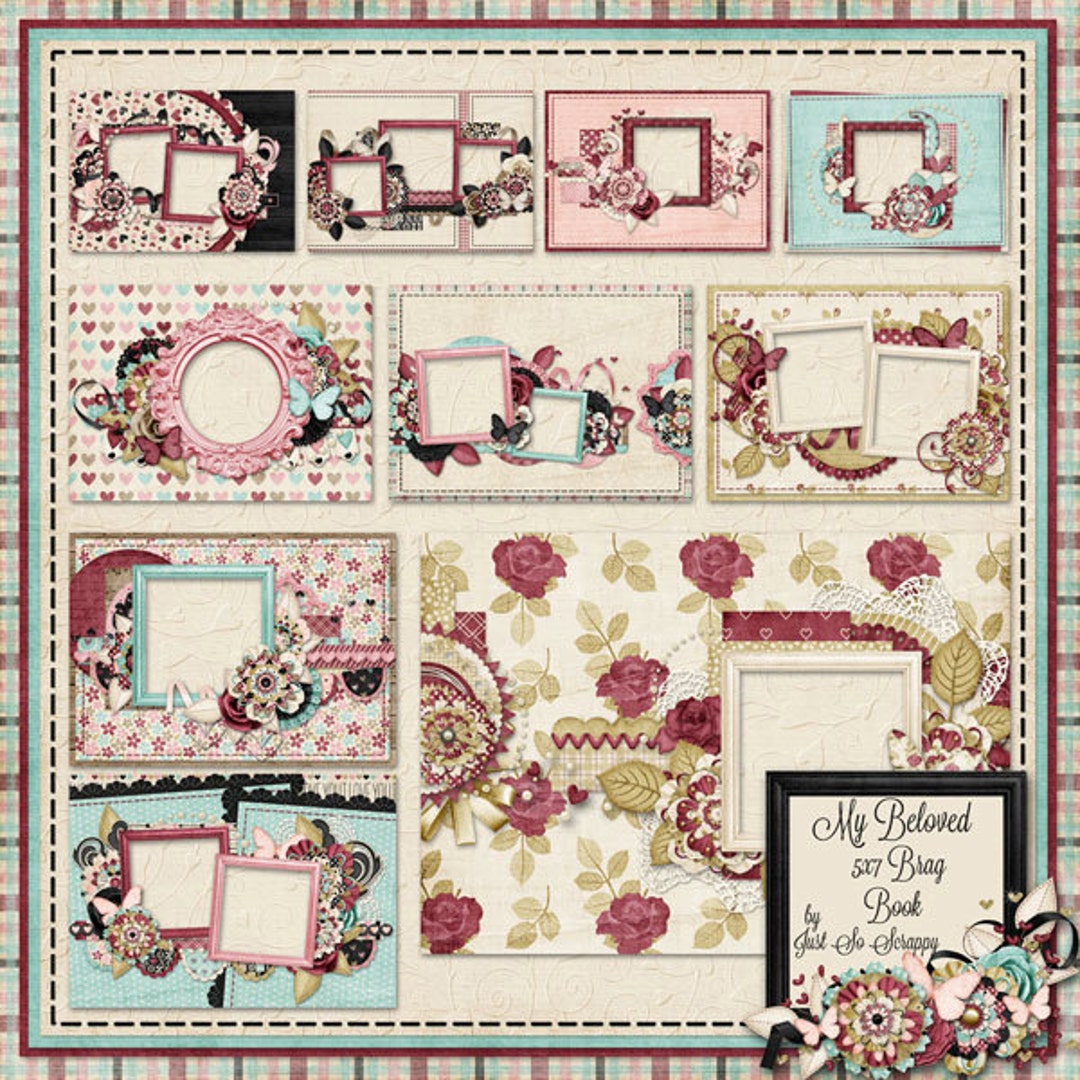 My Beloved Digital Scrapbook Kit 5x7 Brag Book - Digital Scrapbooking ...