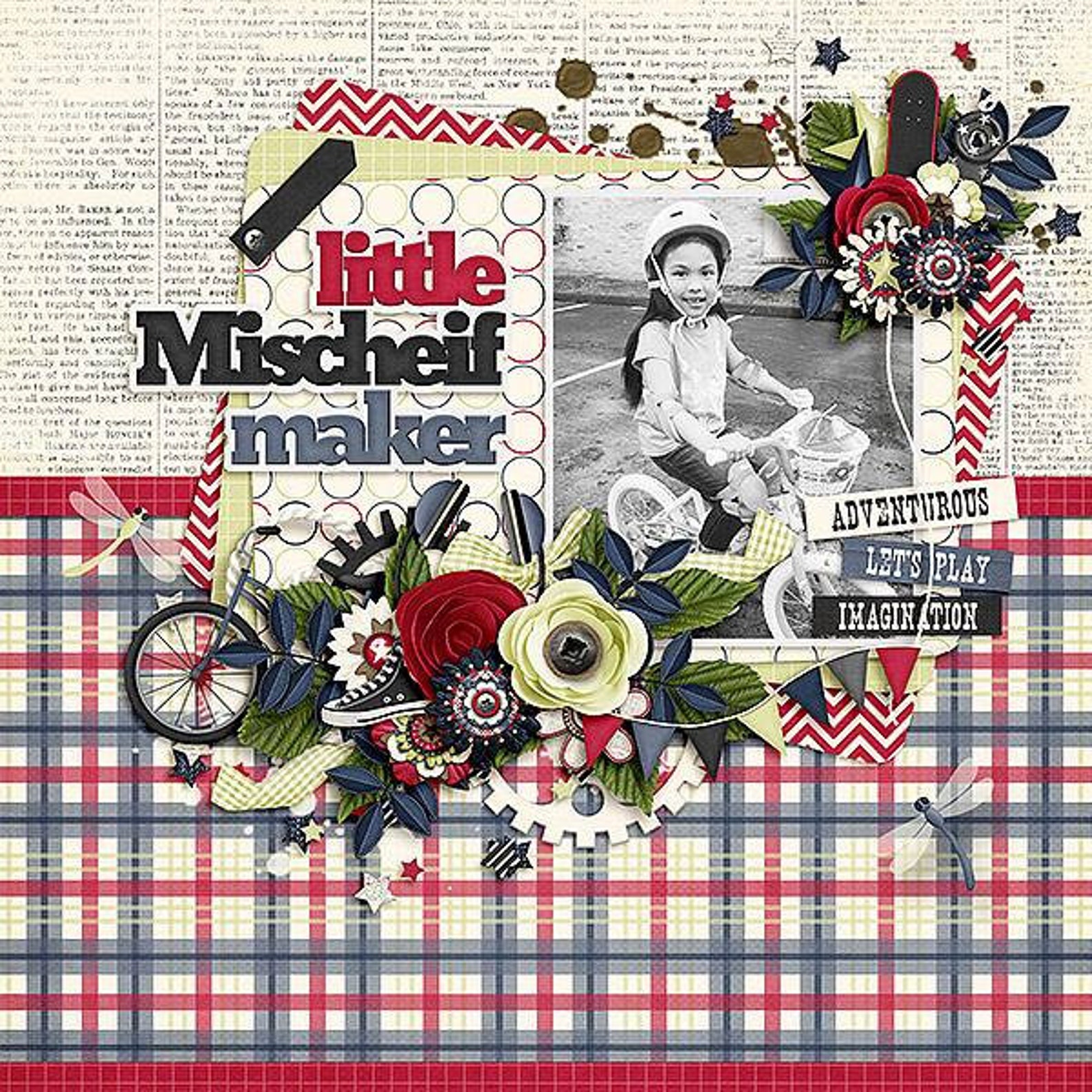 Genuine Boy 12x12 Digital Scrapbook Kit, Masculine - Etsy