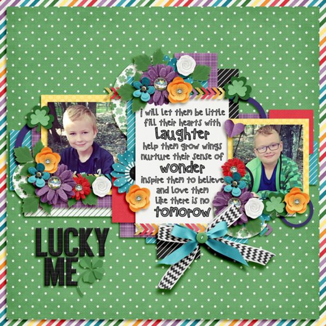 Lucky Me St. Patrick's Day Theme Digital Scrapbook Kit | Etsy