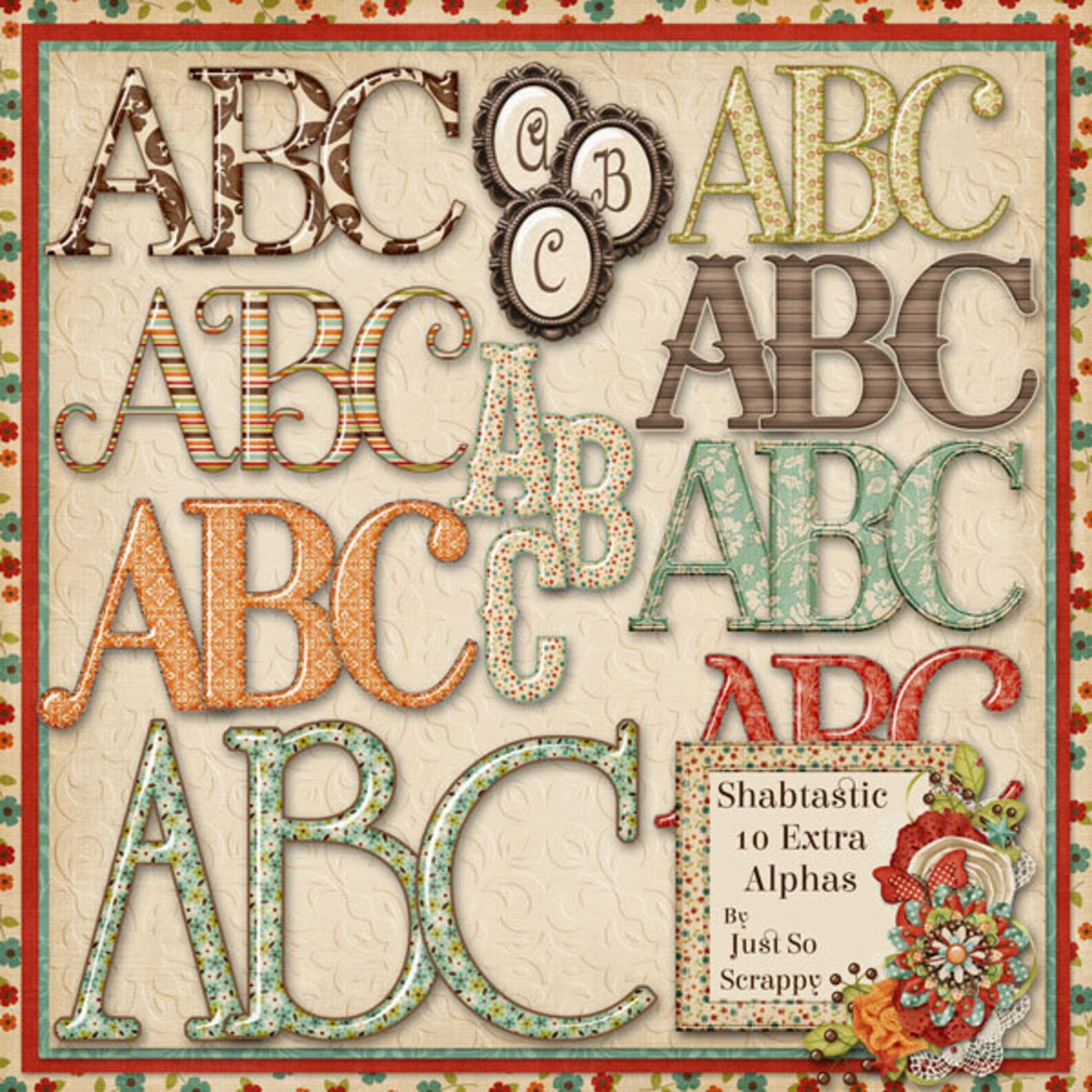 Alphabets Shabtastic Digital Scrapbook Kit Extra Alphabets - Etsy