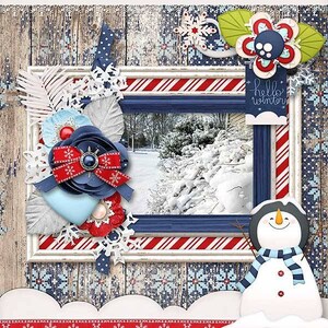 Bundle up Digital Scrapbook Kit,winter,snowman - Etsy