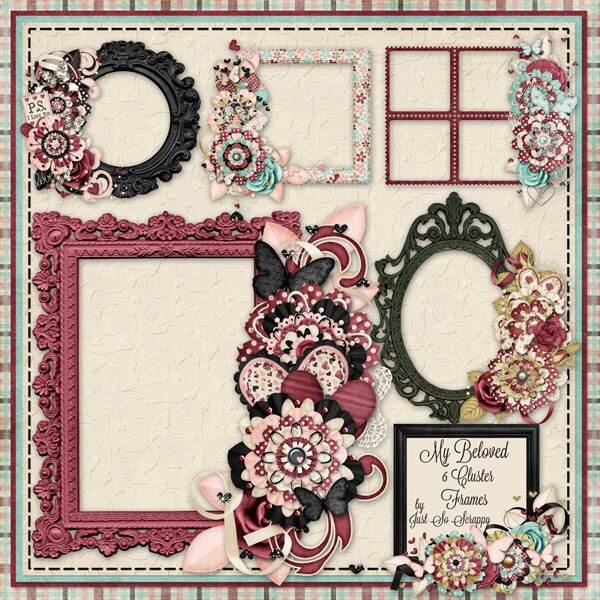 My Beloved Digital Scrapbook Kit Cluster Frames Digital - Etsy