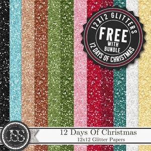 12 Days of Christmas 12x12 Digital Scrapbook Kit Bundle, Holiday ...
