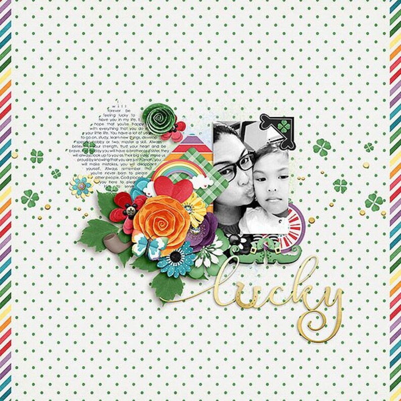 Lucky Me St. Patrick's Day Theme Digital Scrapbook Kit - Etsy