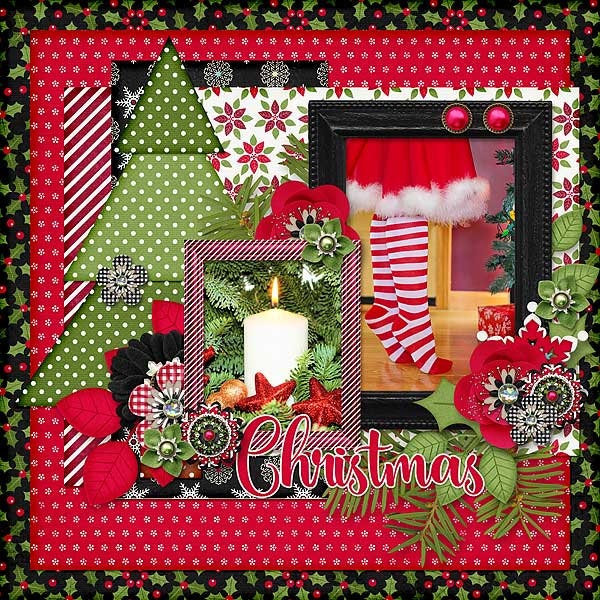 12 Days of Christmas 12x12 Digital Scrapbook Kit Holiday | Etsy