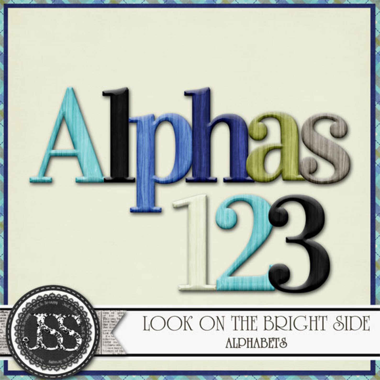 Look On The Bright Side Alphabet Elements Digital Scrapbook | Etsy