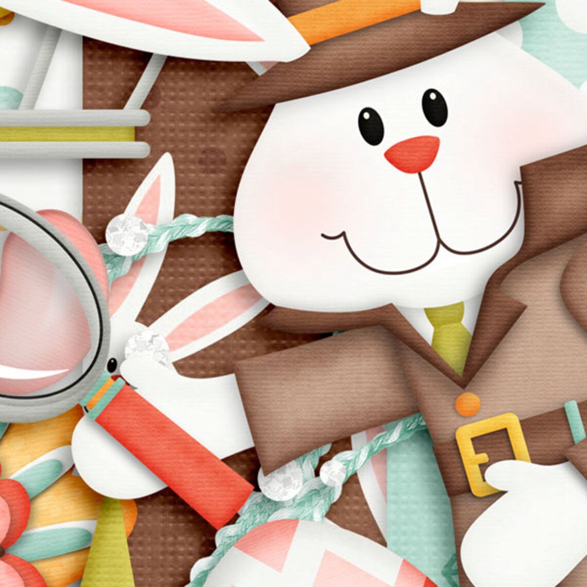 Egg Hunt Add on Easter or Spring Digital Scrapbooking Kit | Etsy