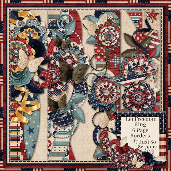 Page Borders Let Freedom Ring Fourth of July Page Borders - Etsy