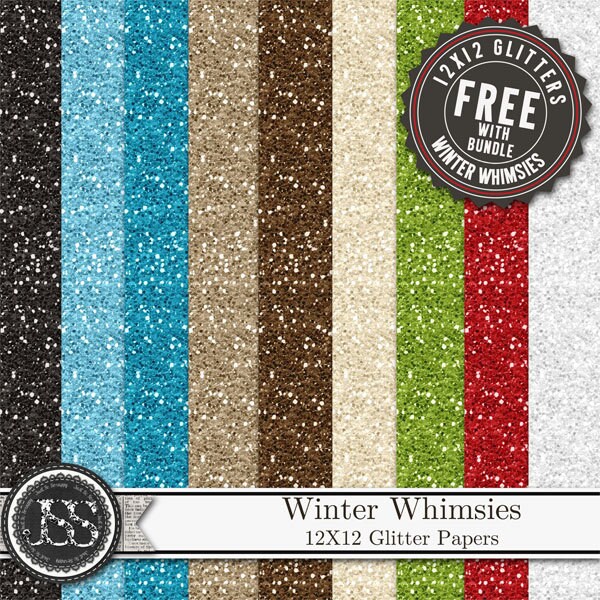 Winter Whimsies 12x12 Digital Scrapbooking Bundle Kitsnow - Etsy