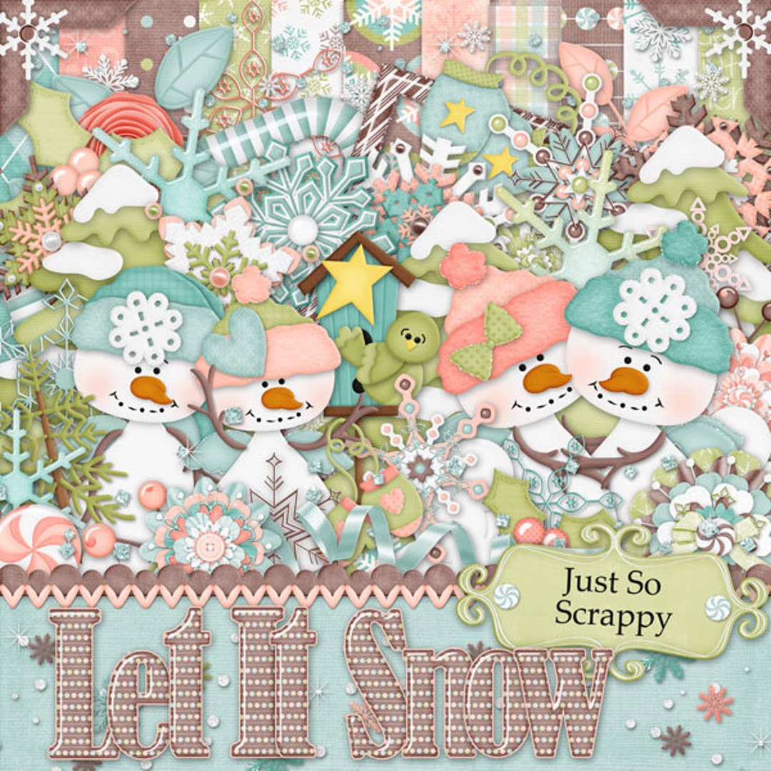 Let It Snow Digital Scrapbook Kit - Digital Scrapbooking - Etsy
