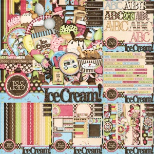 Ice Cream Digital Scrapbook Kit Collection - Digital Scrapbooking - Etsy