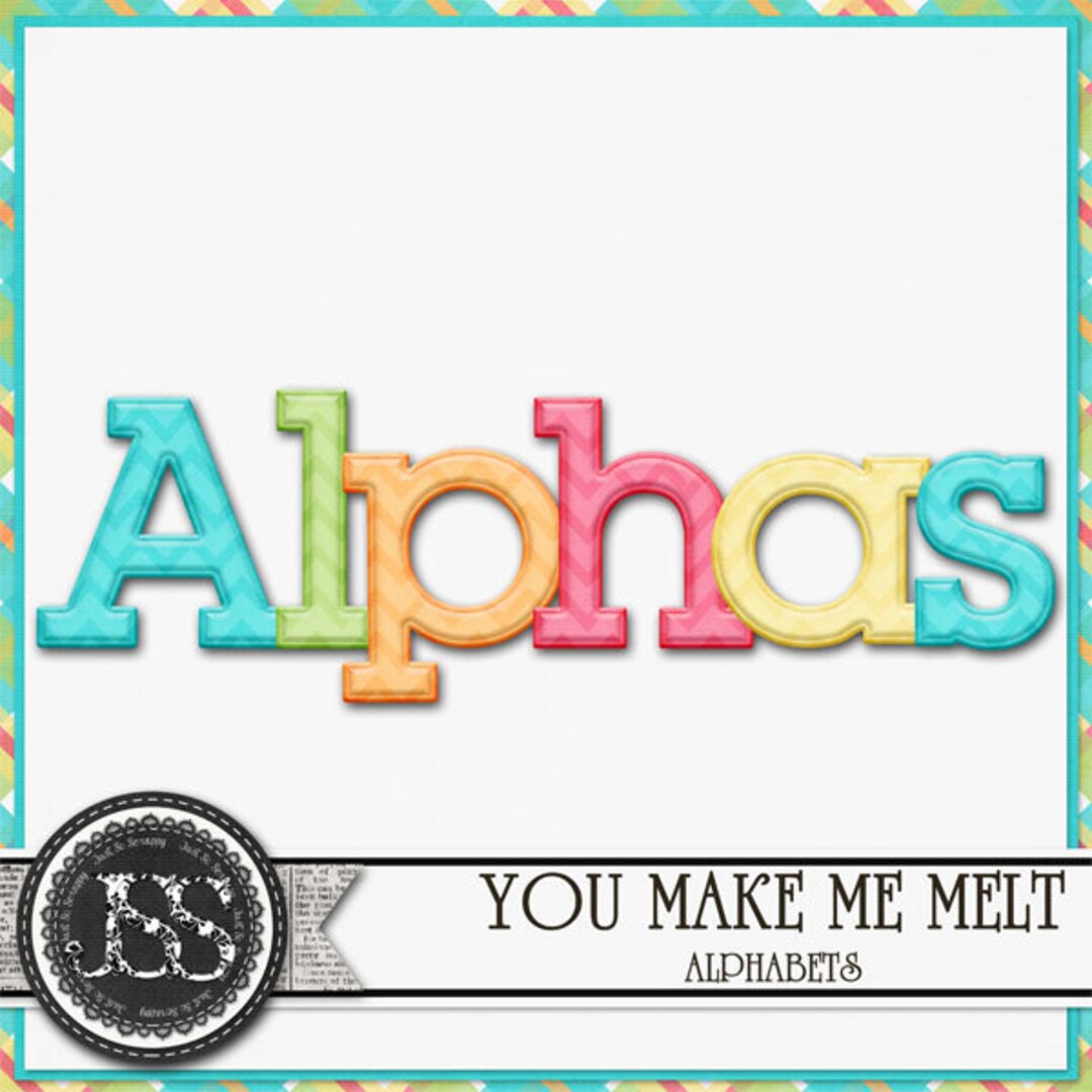 Alphabets - You Make Me Melt Popsicle Digital Scrapbooking Kit ...
