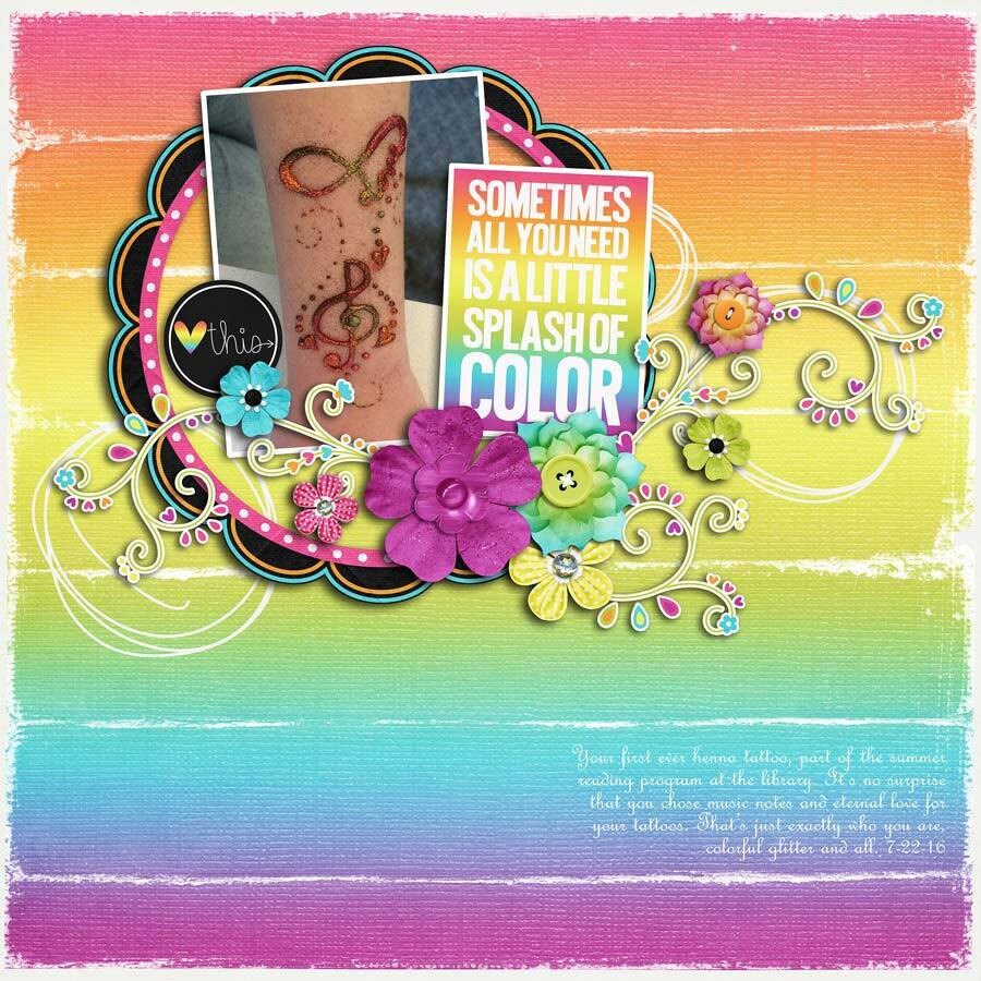 Live in Color Digital Scrapbookng Kit, Collection Bundle - Etsy