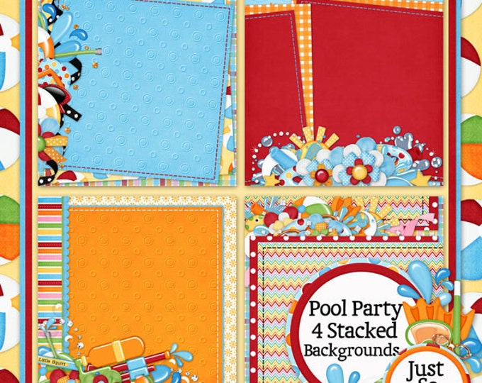 Digital Scrapbook Atthepool-instant DOWNLOAD - Etsy Canada