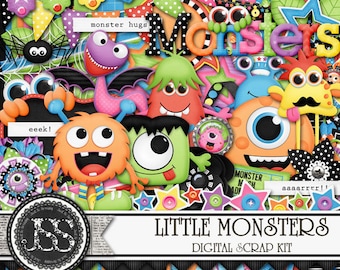 Math Monsters Digital Clip Art - Etsy