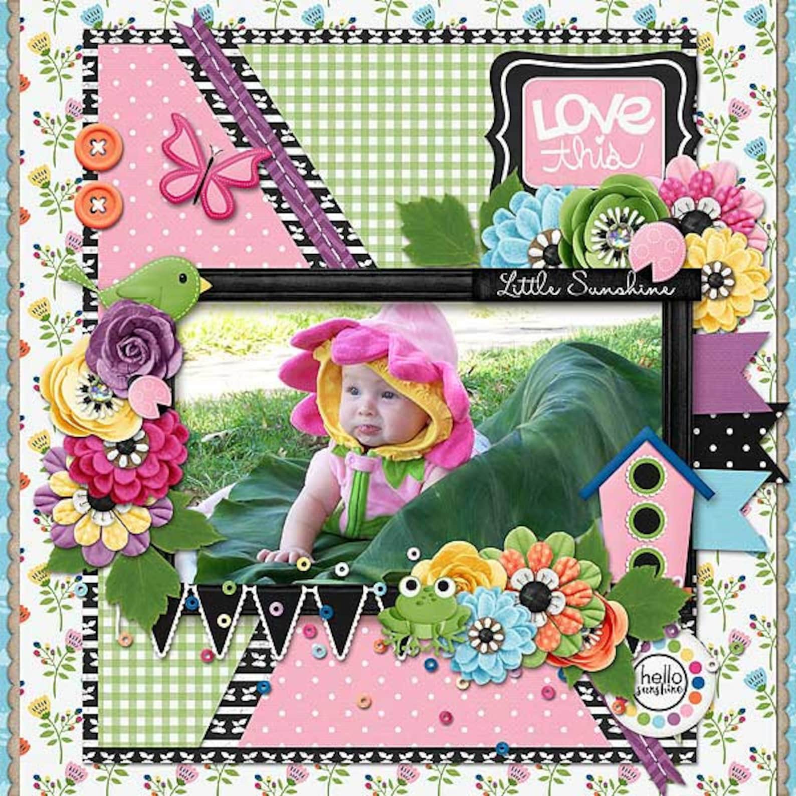 Spring is Here 12x12 Digital Scrapbook Kit - Etsy