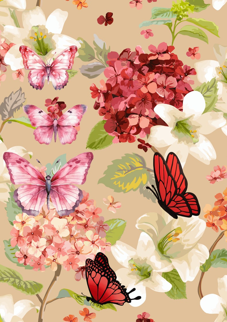 Scrapbooking Vintage Digital Download Butterflies With Vintage ...