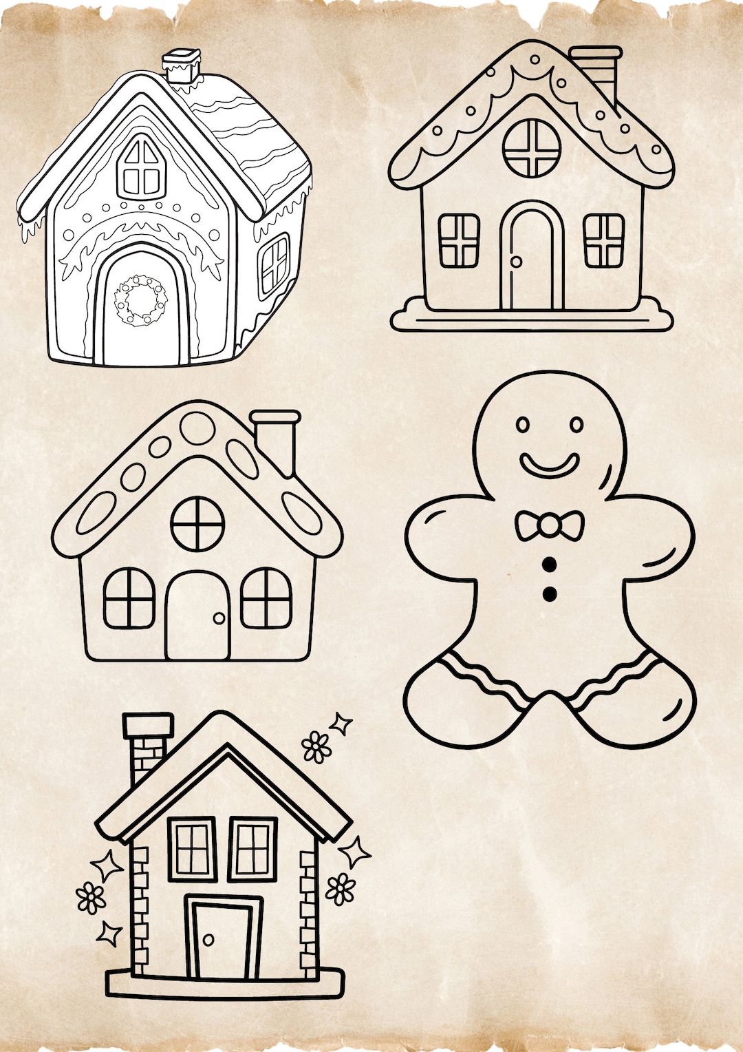 Digital Download for Coloring Gingerbread Men and Women. Ideal for ...