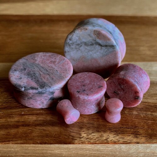 PAIR of Stunning Organic Gold Sandstone Stone Plugs Gauges - Etsy