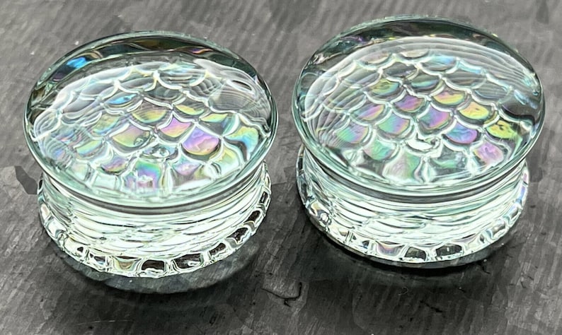 PAIR of Stunning Holographic Dragon / Fish Scale Design Pyrex - Etsy