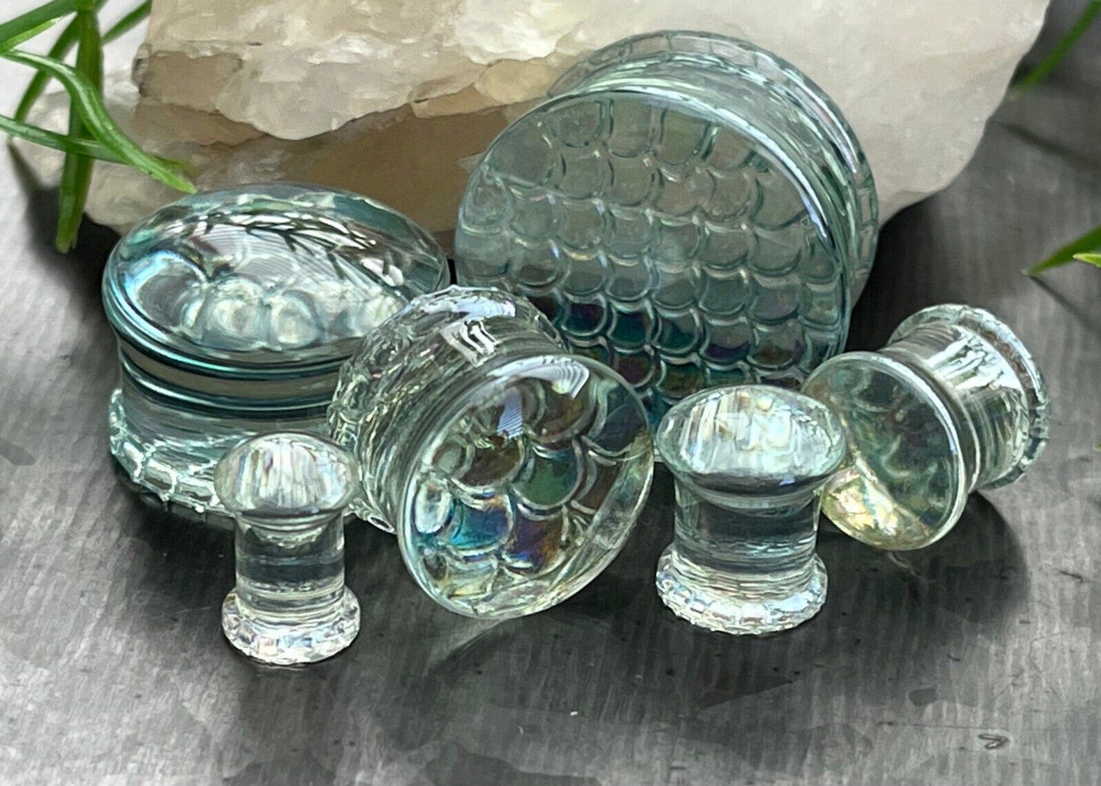 PAIR of Stunning Holographic Dragon / Fish Scale Design Pyrex - Etsy