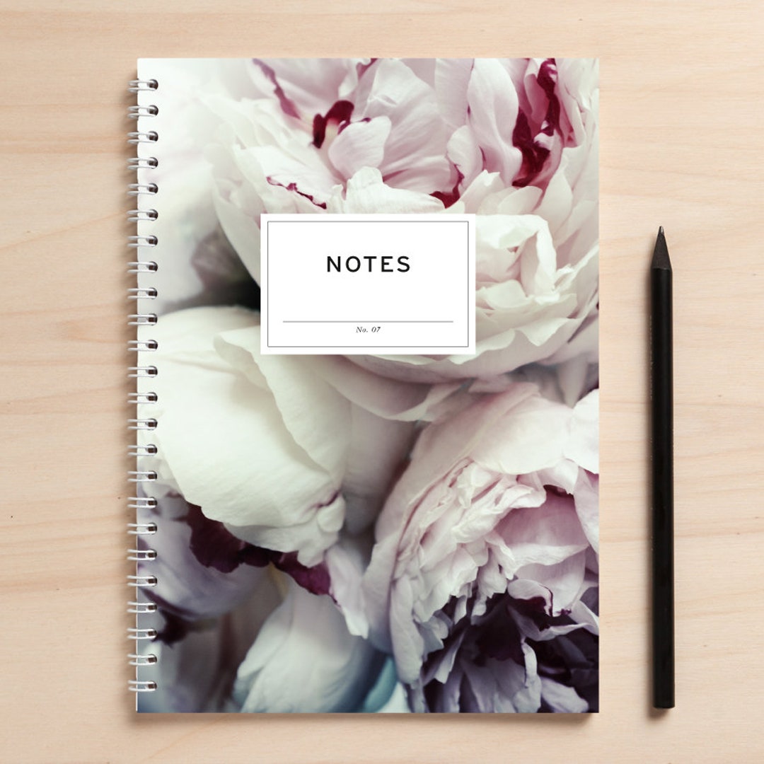 Notebook "notes07 Peonies" A5 - Etsy