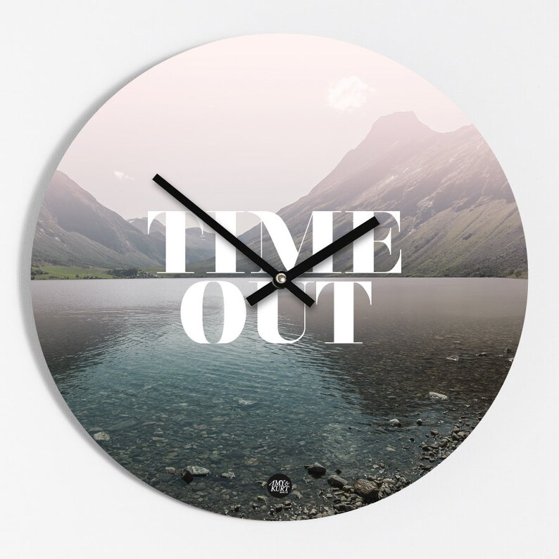 Wall Clock time Out - Etsy