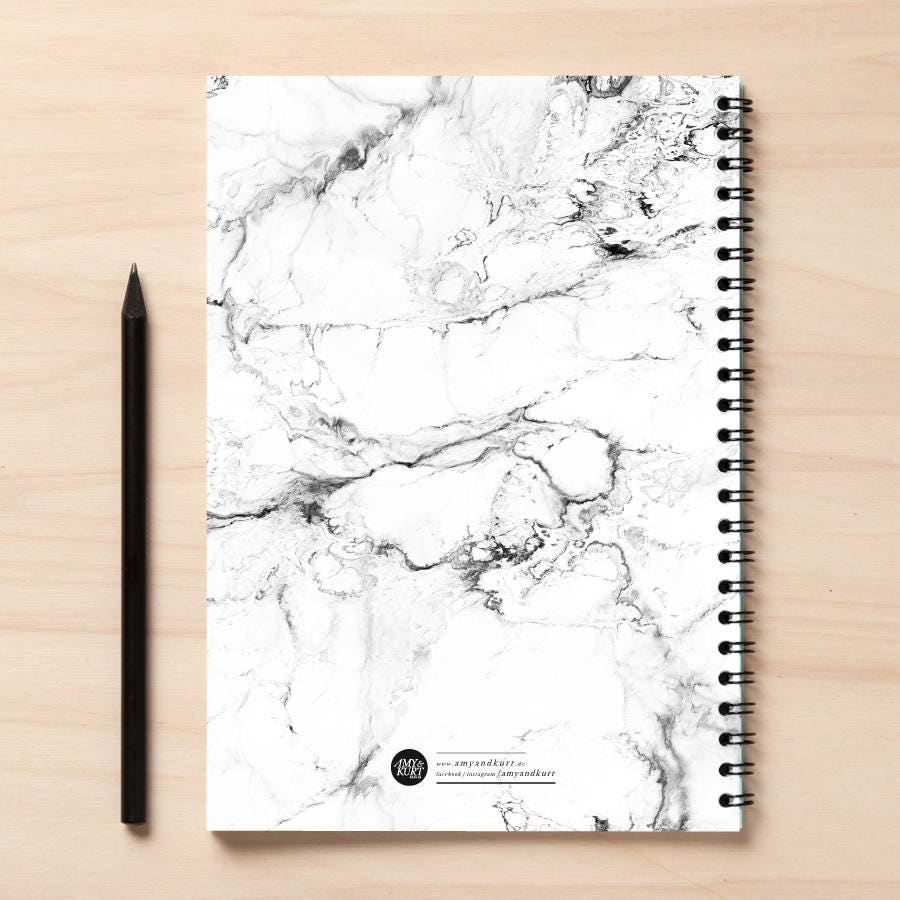Notebook notes04 Marmor A5 - Etsy