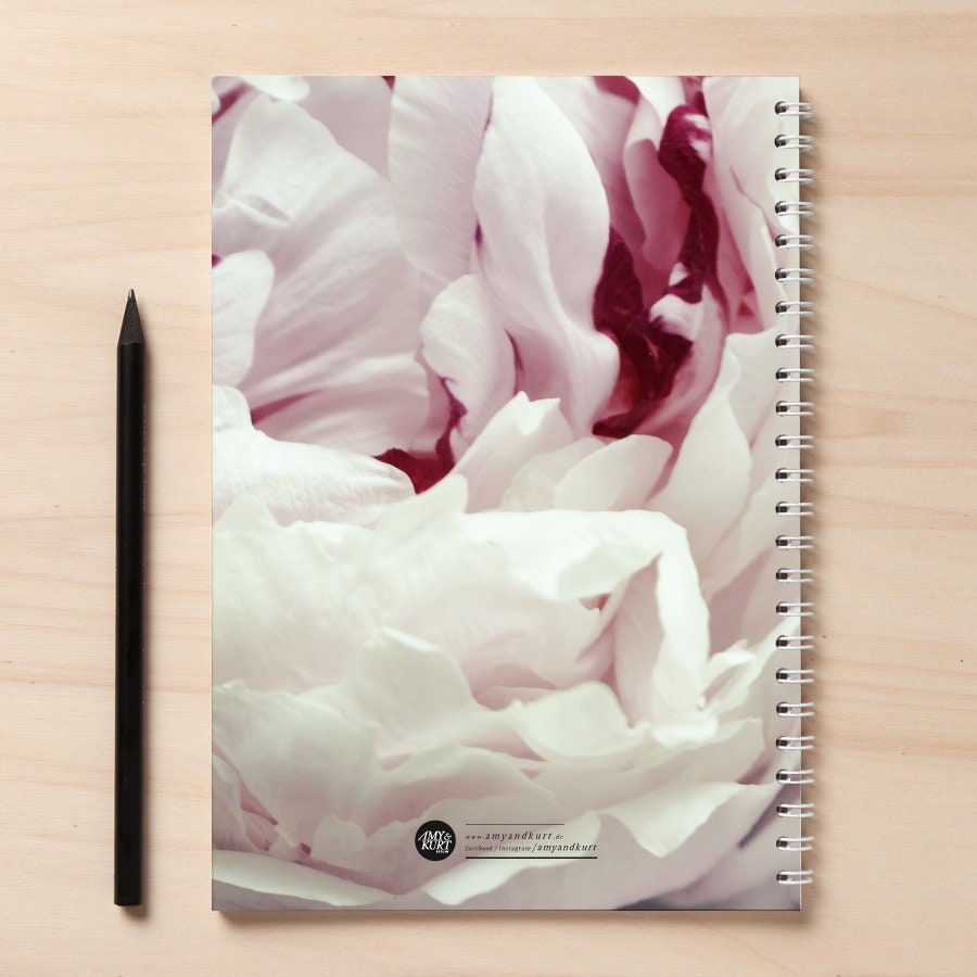 Notebook "notes07 Peonies" A5 - Etsy