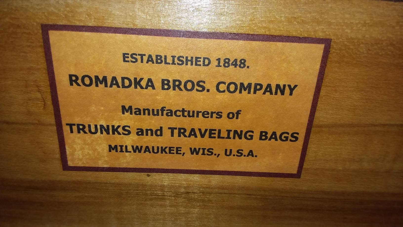 Romadka Monitor Steamer Trunk From Approximately 1880. Prices Has Been ...