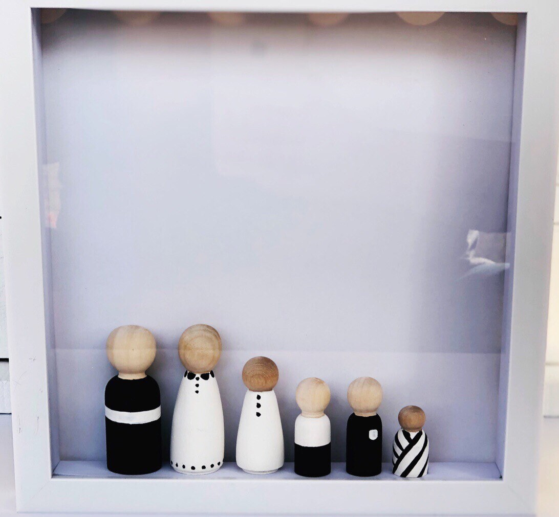 Minimalist Family Peg Doll Set - Etsy
