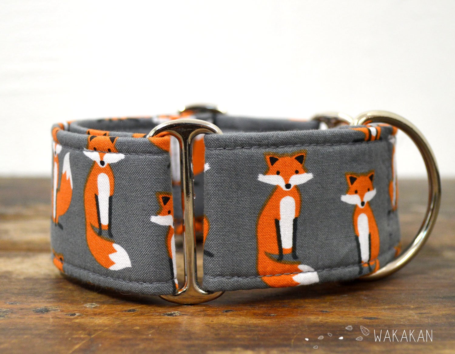 Martingale dog collar model Fancy Fox. Adjustable and handmade with 100 ...