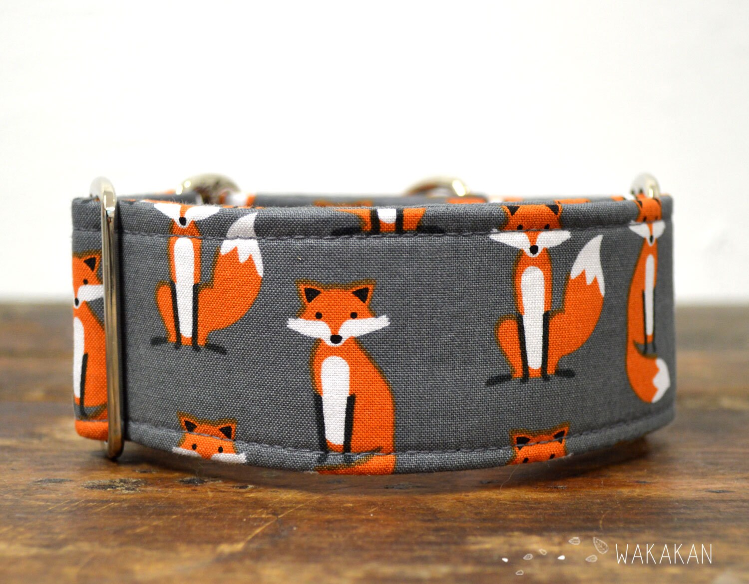 Martingale dog collar model Fancy Fox. Adjustable and handmade with 100 ...