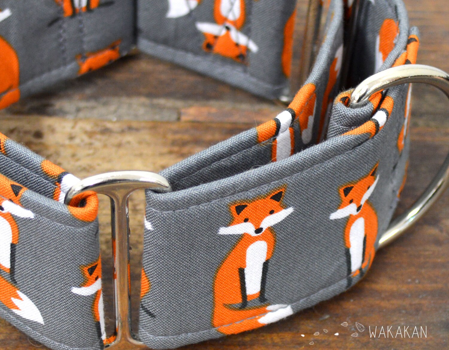 Martingale dog collar model Fancy Fox. Adjustable and handmade with 100 ...